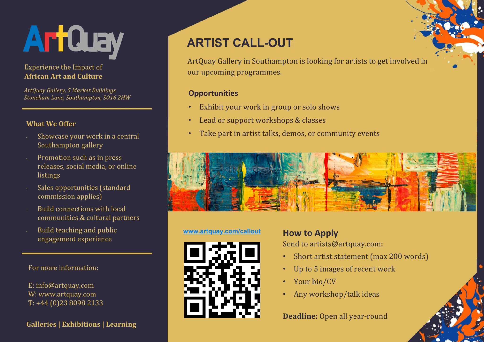 Artist Call-Out – ArtQuay